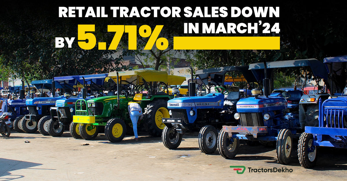 Retail Tractor Sales Down By 5.70% In March’25 | Tractorsdekho.com