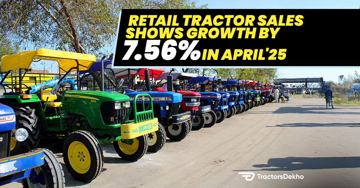Retail Tractor Sales Shows Growth By 7.56% in April'25 | Tractorsdekho.com